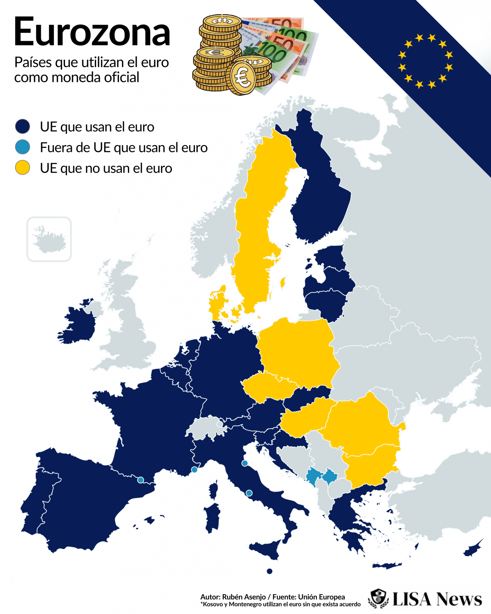 Qué es la Eurozona y qué países usan el euro - LISA News