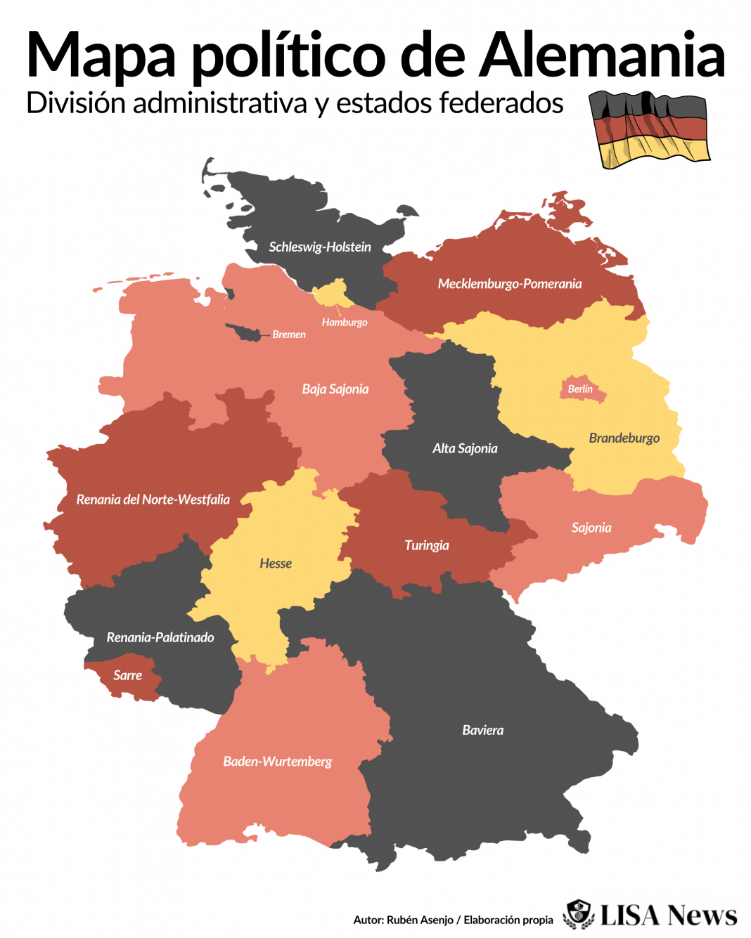 El mapa político de Alemania - LISA News